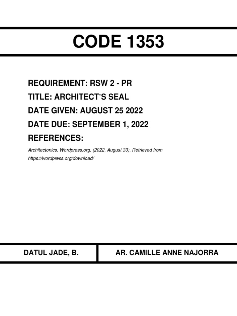 Datul 904 Architect's Seal | PDF