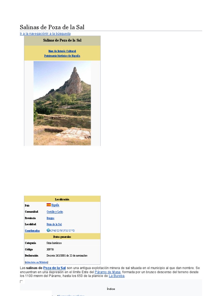 Salinas de Poza de La Sal | PDF | sal