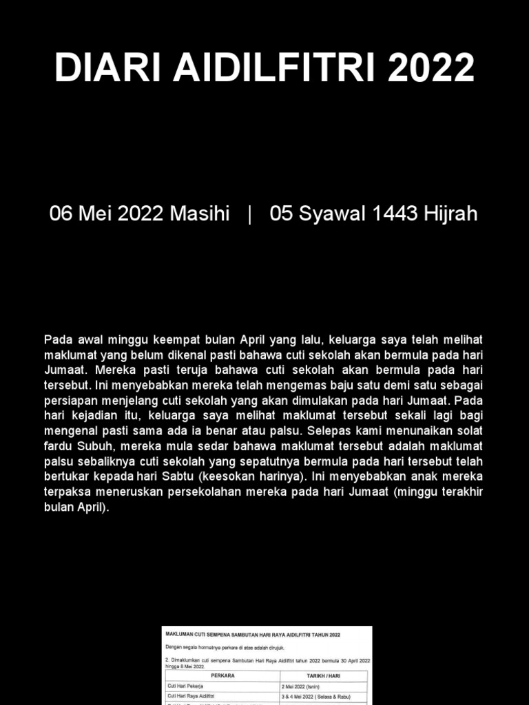 Diari Raya | PDF