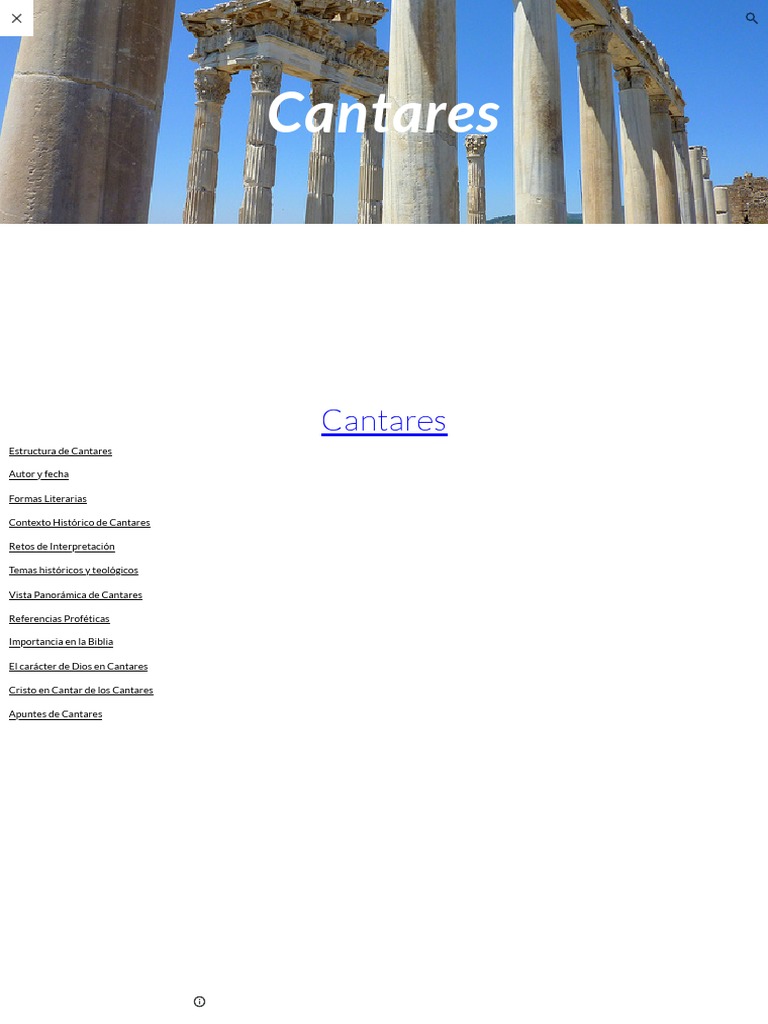 Estudio Inductivo de La Biblia - Cantares | PDF