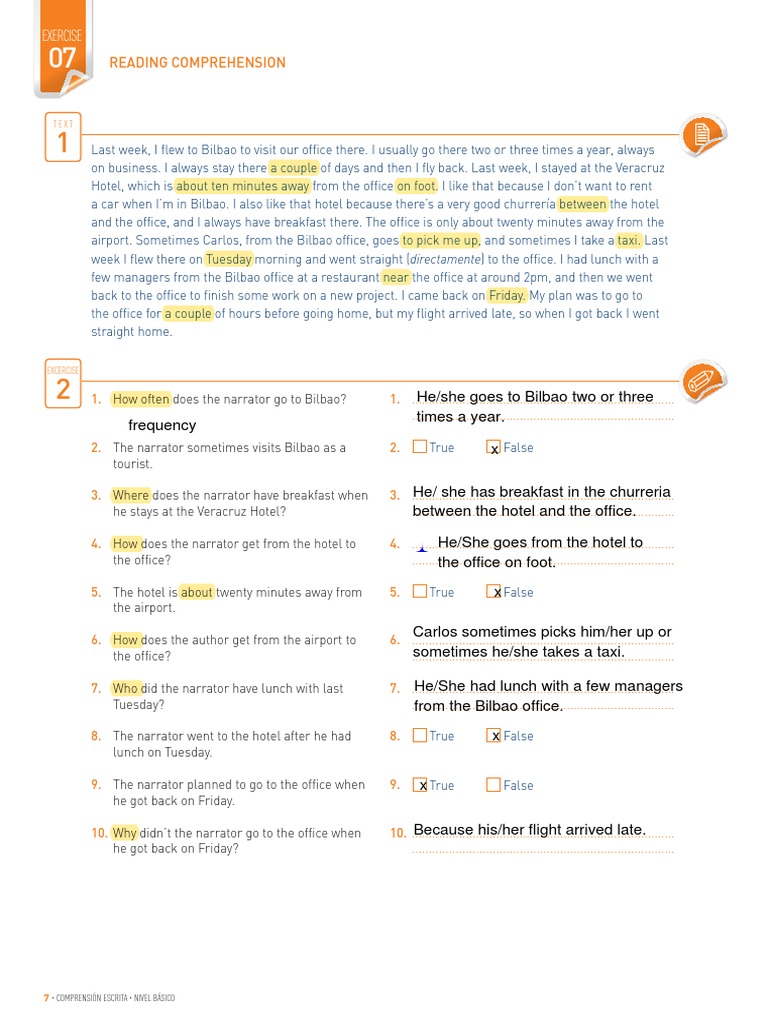 Reading Comprehension 7 | PDF | Foreign Language Studies