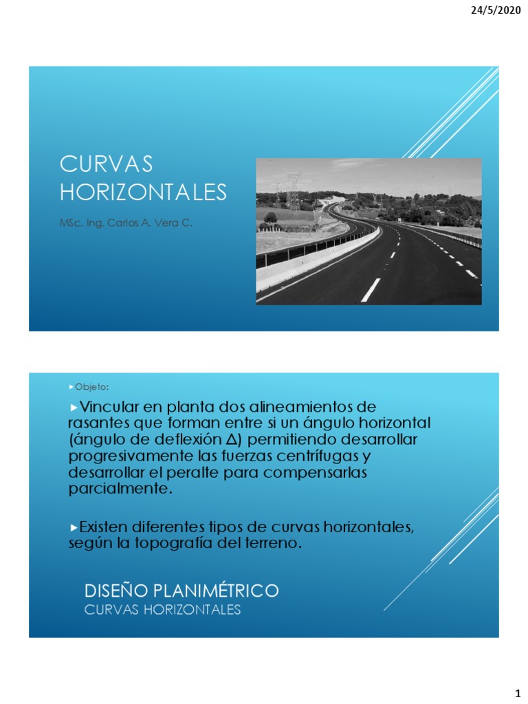 Curvas Horizontales | PDF | Eje | Geometría