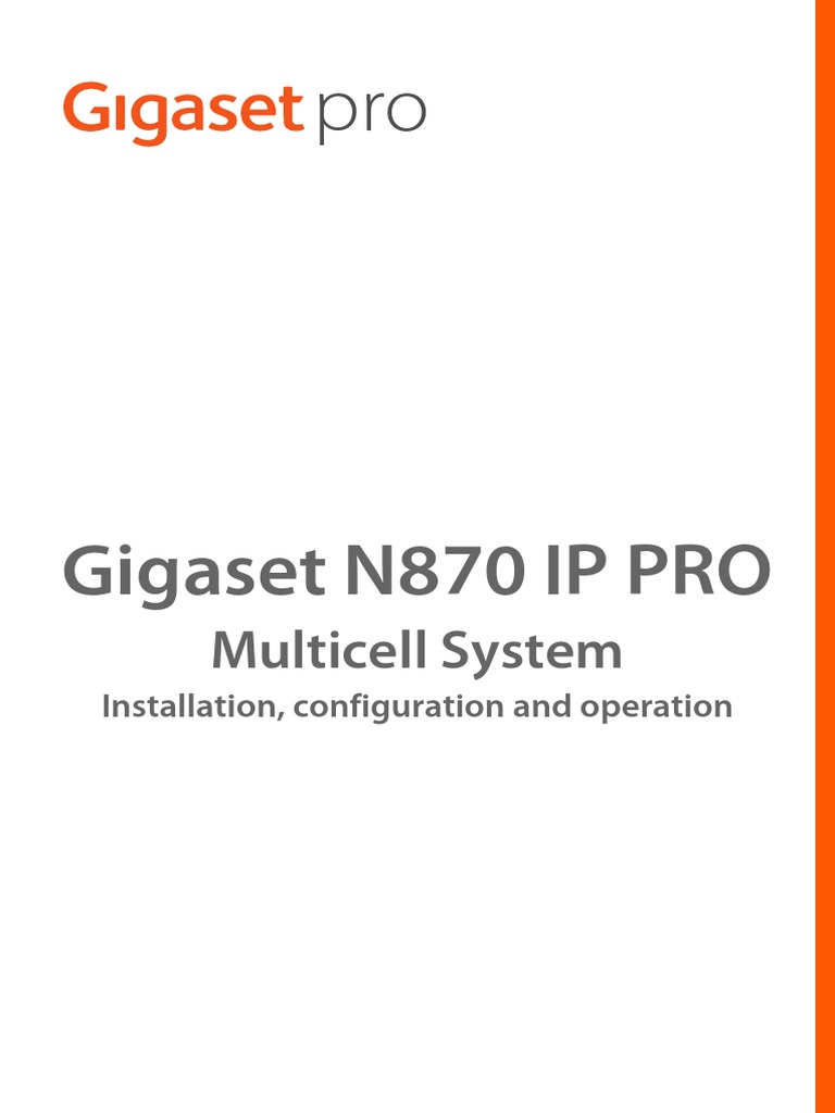 Gigaset N870 IP PRO - Multicell System - en - INT | PDF | Voice Over Ip | Computer Network