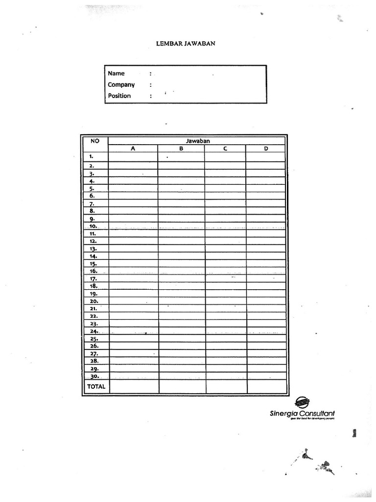 Form Psikotes | PDF