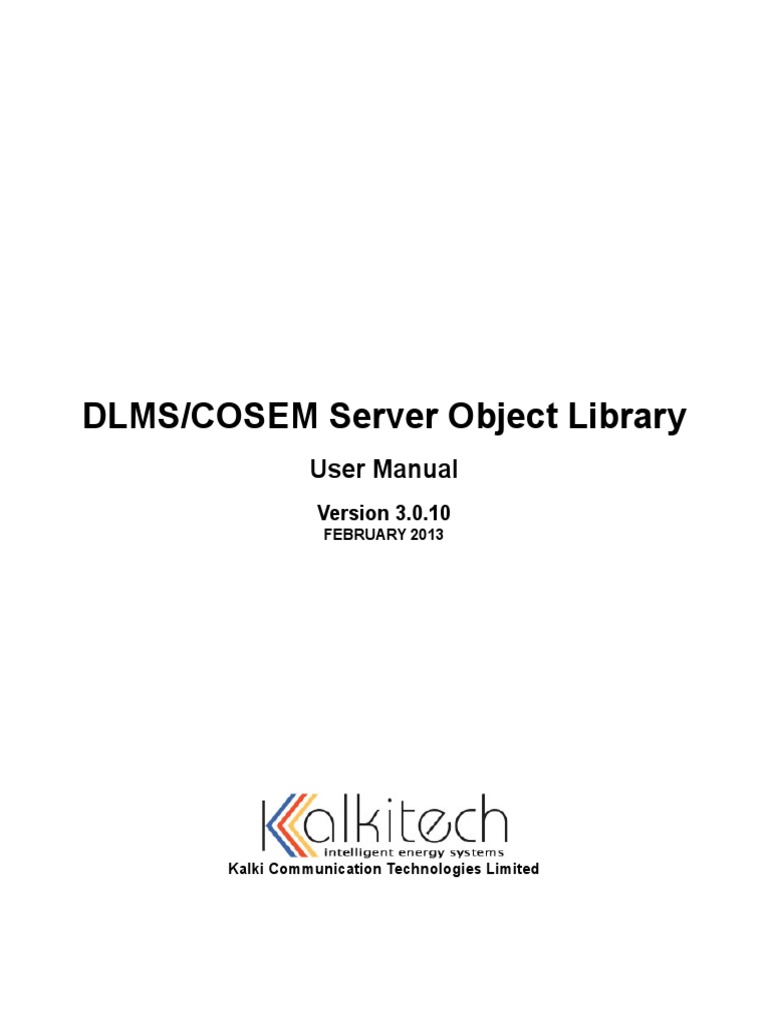 Dlms Server Ocl User Manual | PDF | Library (Computing) | Parameter (Computer Programming)
