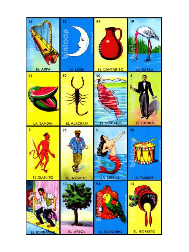 Tablas de Loteria | PDF