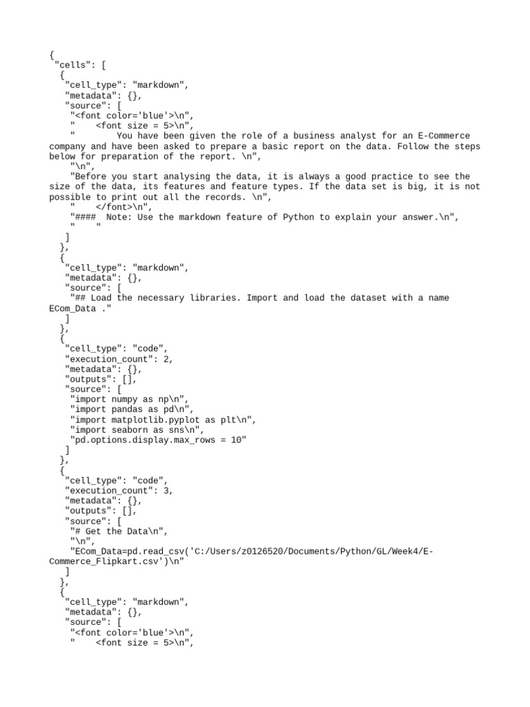 E-Commerce - Python - Project - Student - File (1) Answer | PDF | Clothing