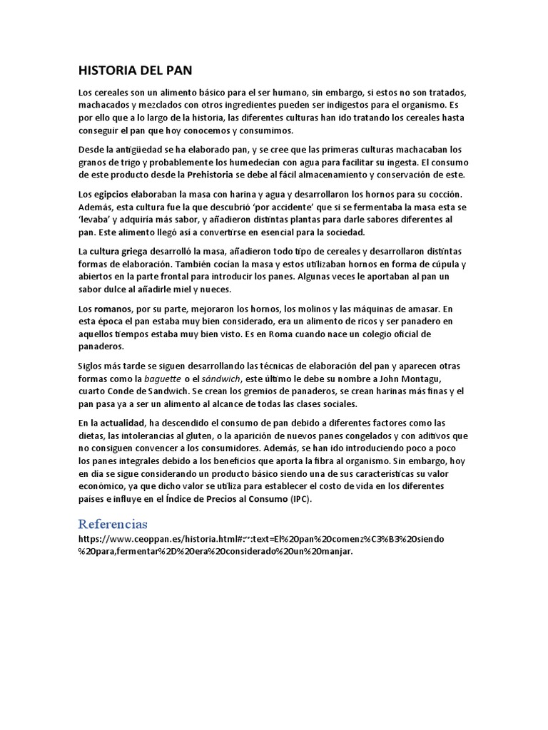 Historia Del Pan | PDF