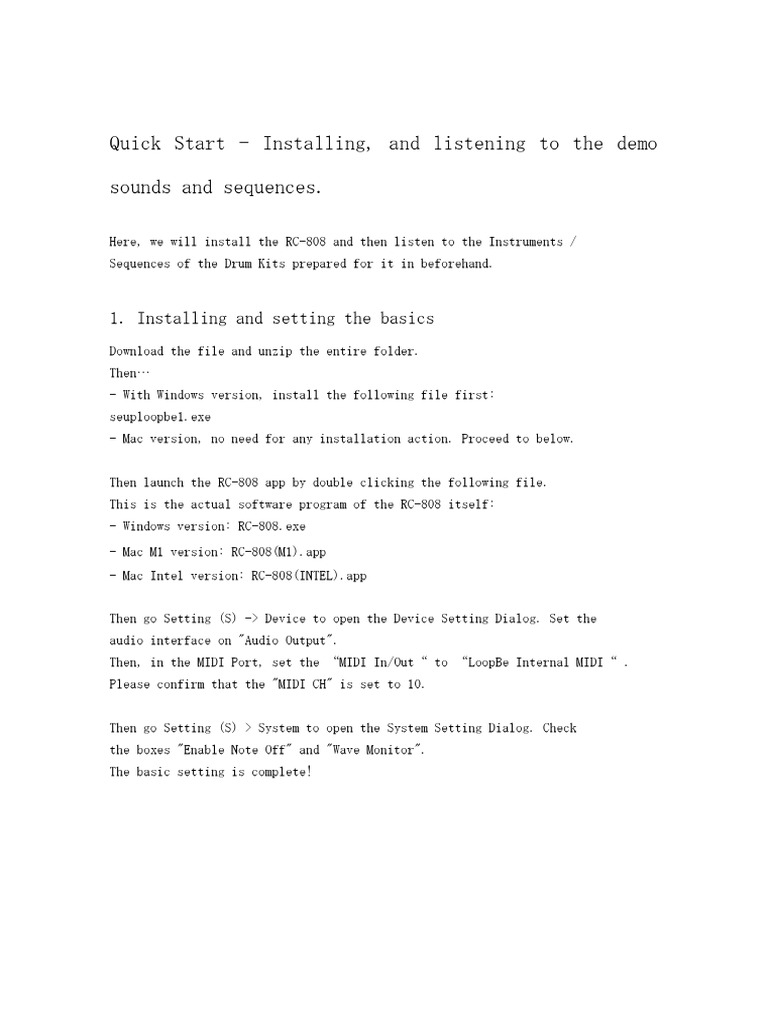 Standalone Version Install and Quick Start | PDF