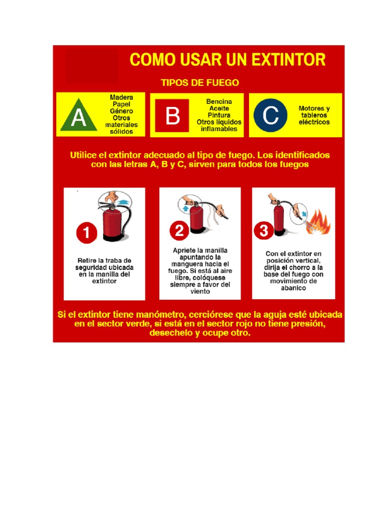 Uso Del Extintor | PDF
