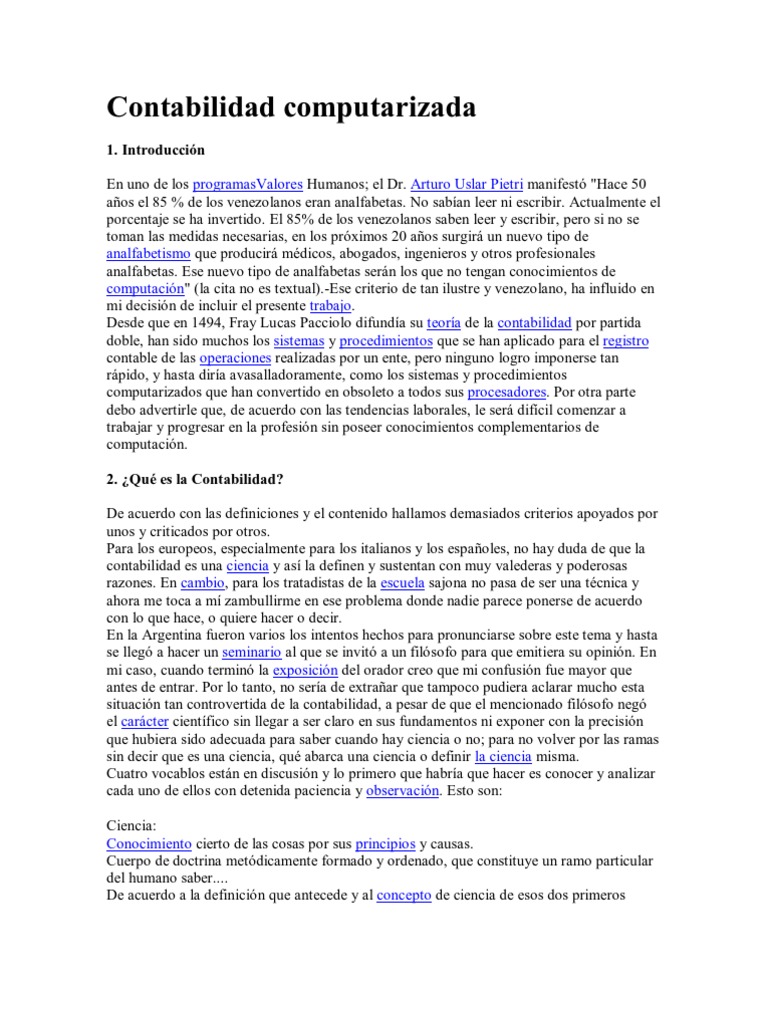 Contabilidad Computarizada | PDF | Contabilidad | Science