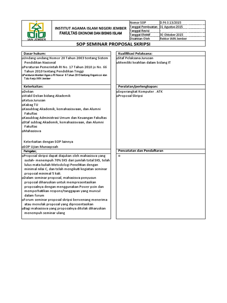 13 Sop 04 13 - Seminar Proposal Skripsi | PDF
