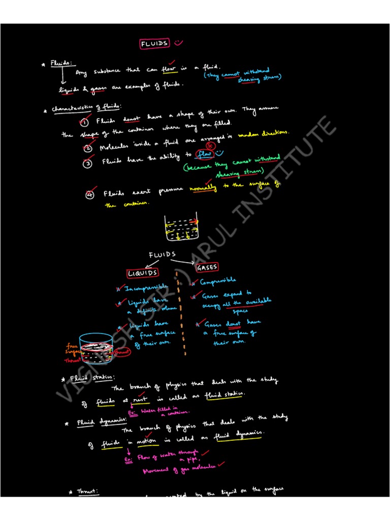 Fluids Cbse Part 1 - Watermark | PDF