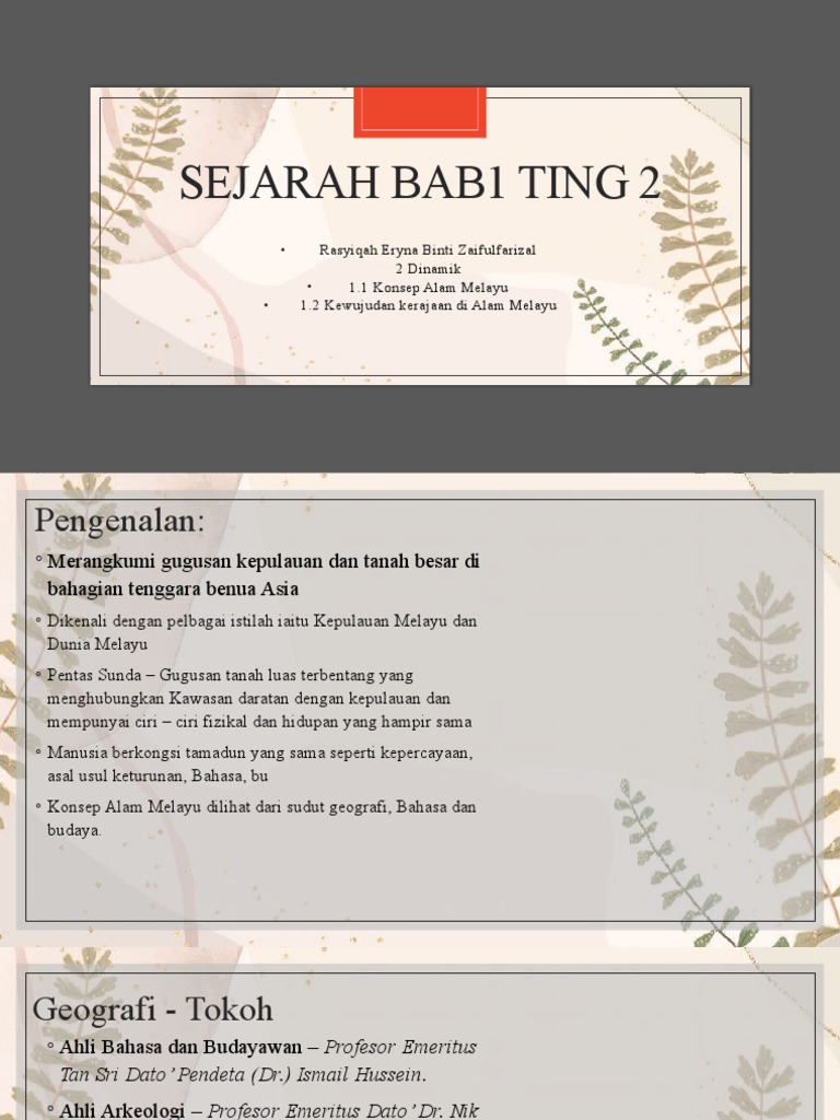 Sejarah Bab1 Ting 2 | PDF
