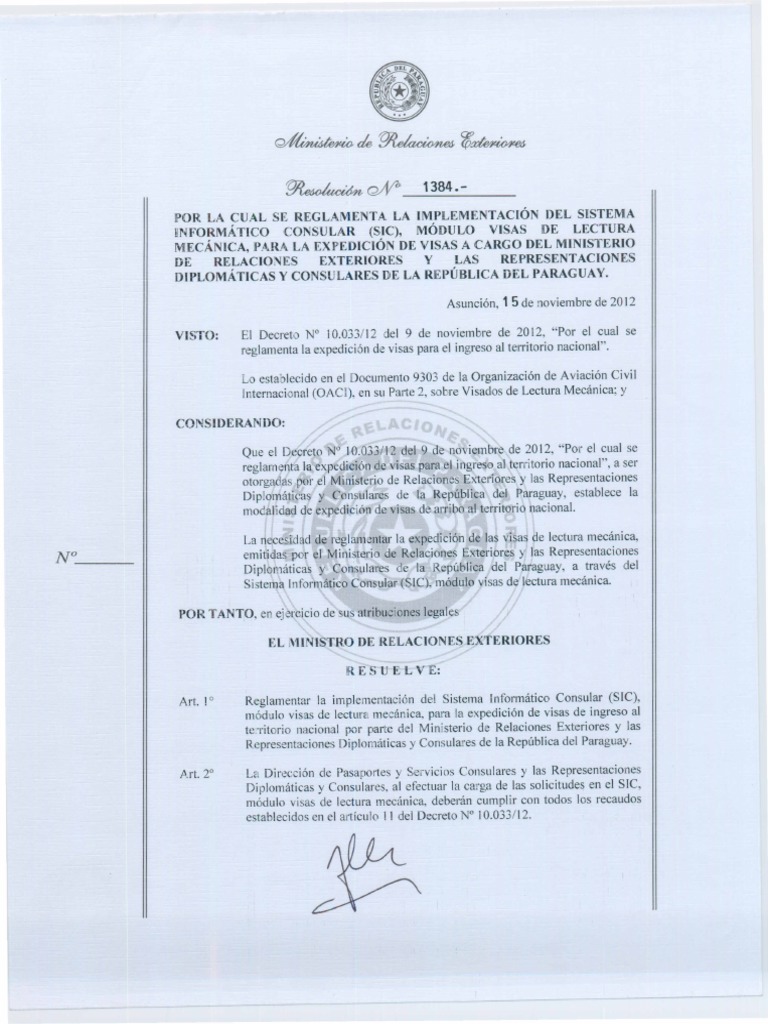 Resolucion 1384 | PDF