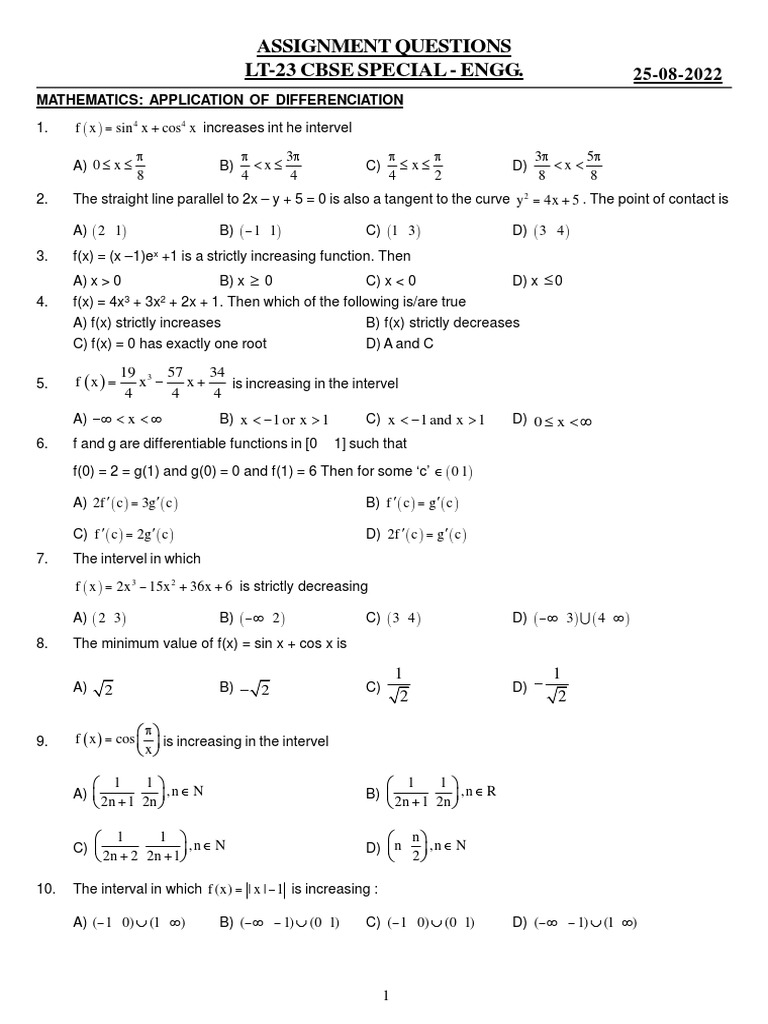 Applications of Derivatives | PDF | Derivative | Mathematics