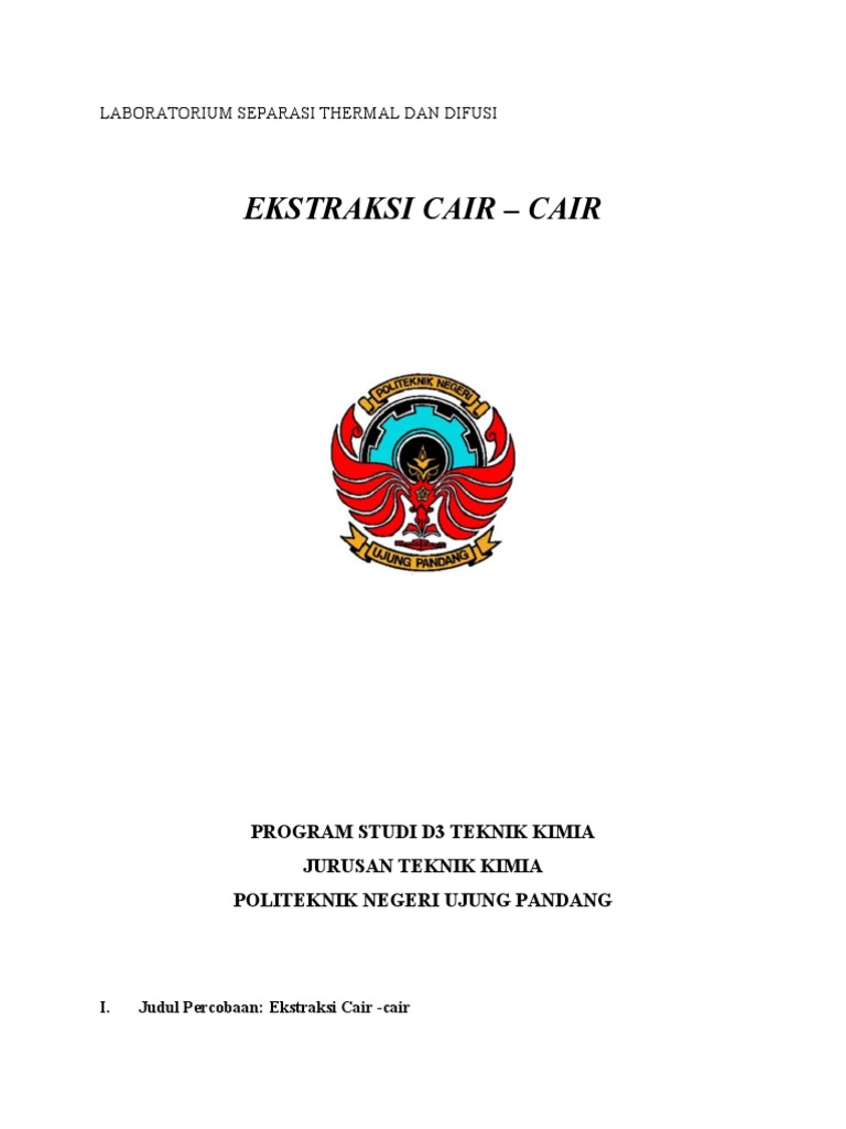 Ekstraksi Cair-Cair | PDF