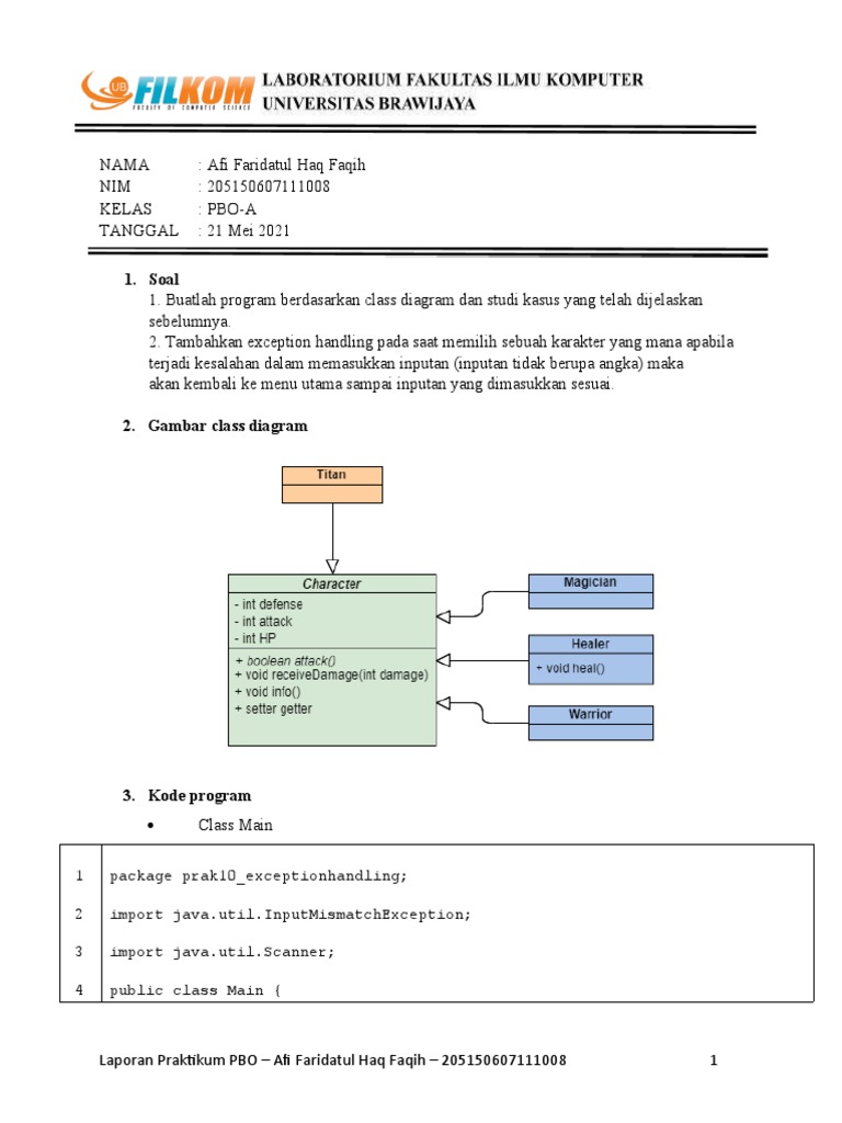 Praktikum PBO: Game Defend FILKOM | PDF