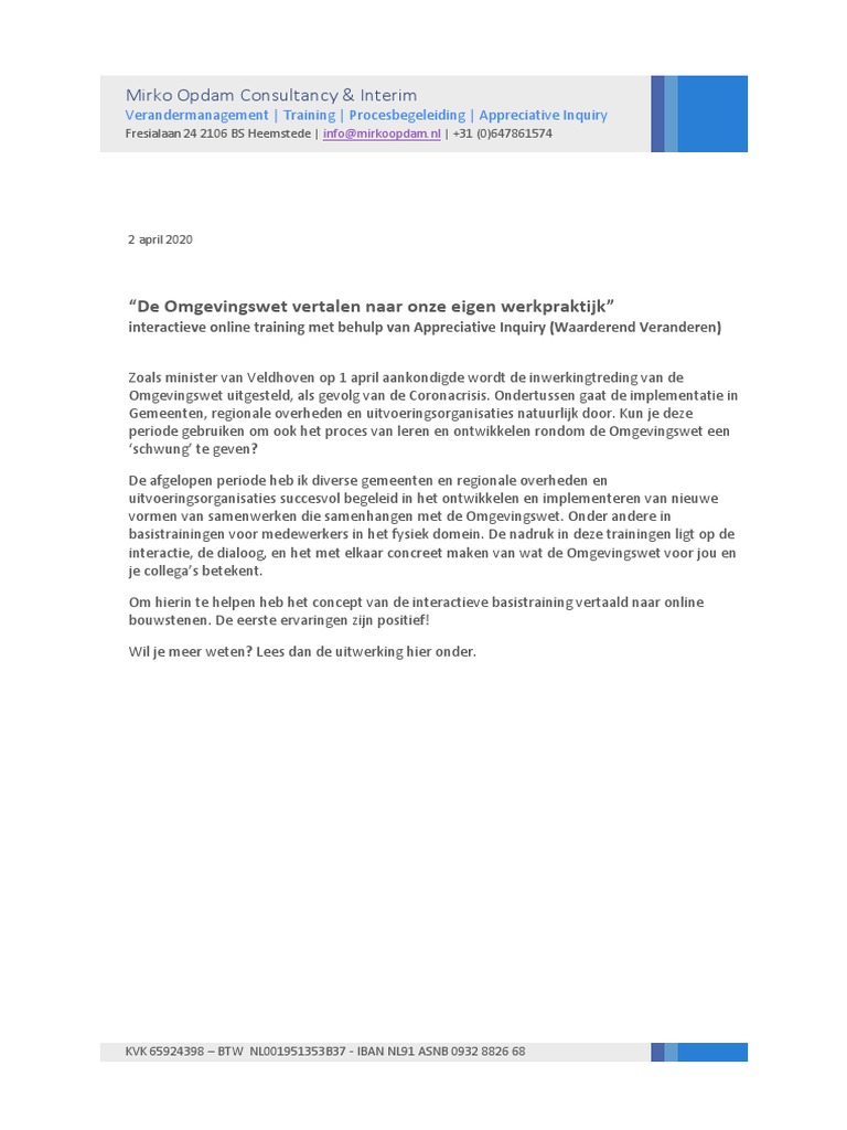 Online Basis Samenwerken Omgevingswet | PDF Online Basis Samenwerken Omgevingswet | PDF