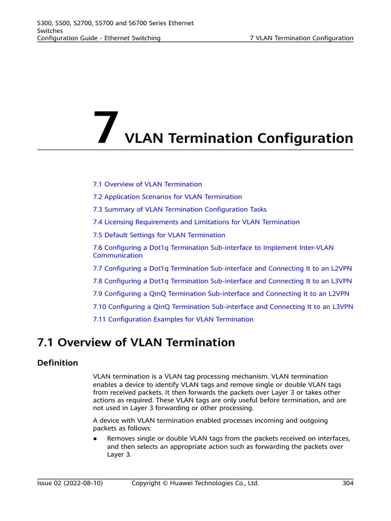 01-07 VLAN Termination Configuration | PDF