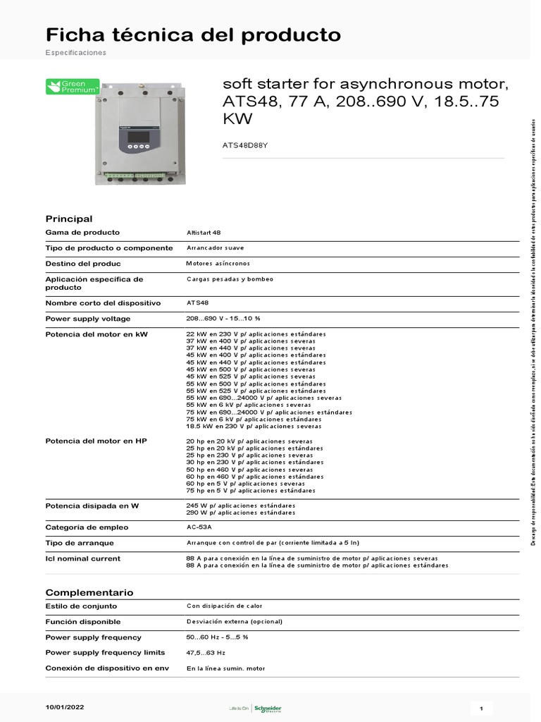 Altistart 48 - ATS48D88Y | PDF