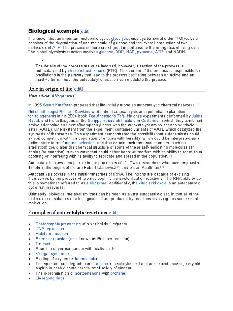 Biological Example | PDF | Chemistry | Biochemistry