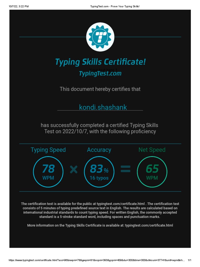 Typing Test | PDF | Business | Computers