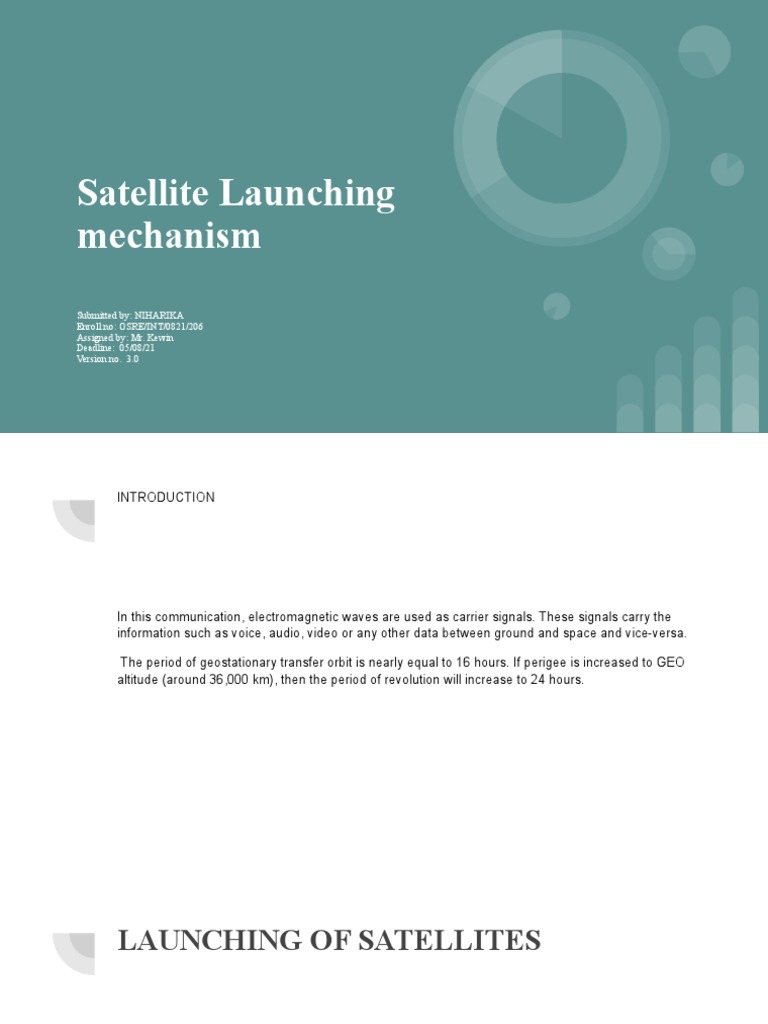 Satellite Launching Mechanism | PDF