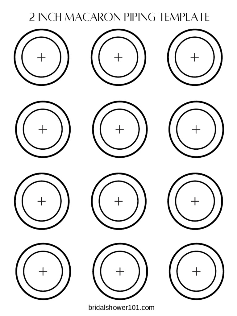 2 Inch Macaron Piping Template | PDF