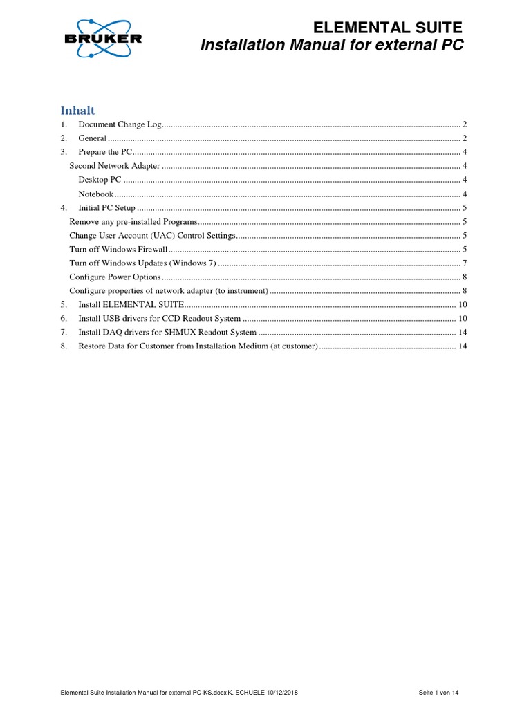 Elemental Suite Installation Manual For External PC | PDF | Microsoft Windows | Personal Computers
