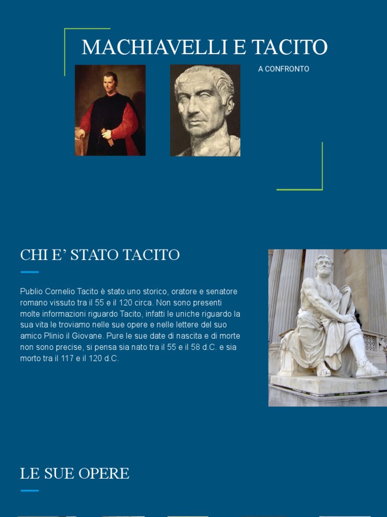 Machiavelli e Tacito A Confronto | PDF