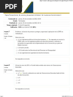 Cuestionario Final Del Módulo 4 Personas Con Discapacidad | PDF