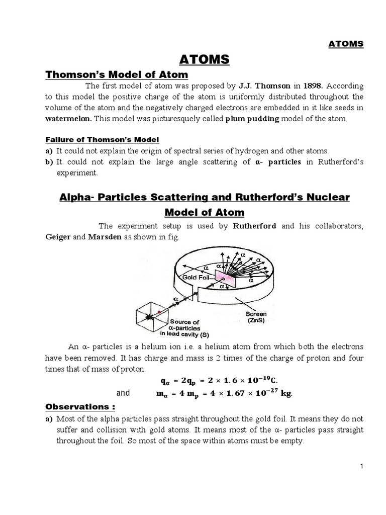 Atoms | PDF | Atoms | Electron