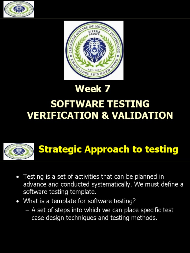 Chapter 7 Validation and Verification | PDF | Software Testing ...