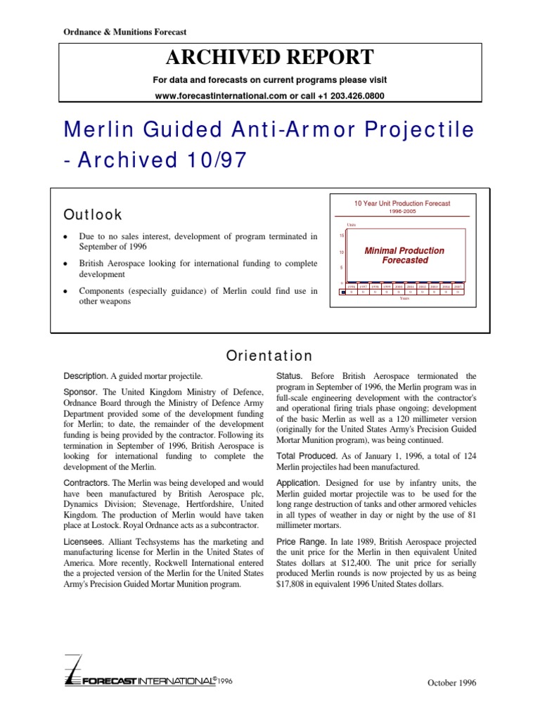Merlin Guided Anti-Armor Projectile | PDF