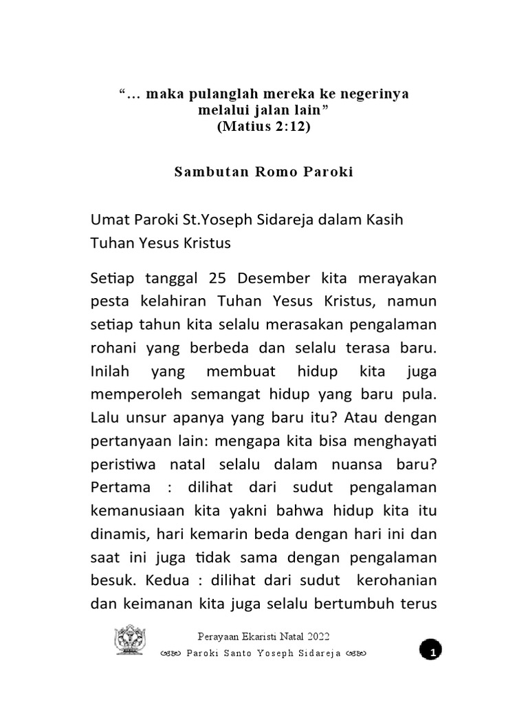 Buku Tpe Natal 2022 | PDF