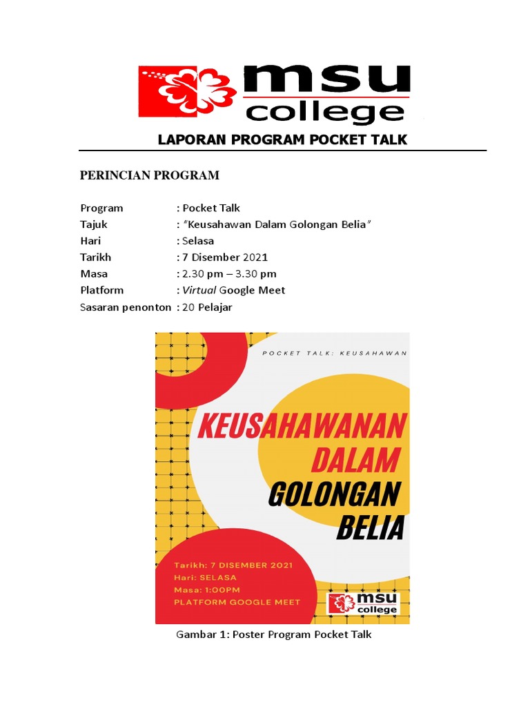 Laporan Pocket Talk | PDF