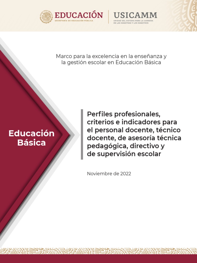 Marco para la excelencia en la enseñanza y la gestión escolar en ...