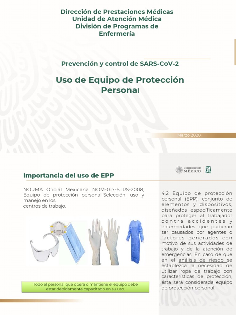 Uso de EPP | PDF | Lavado de manos | Ciencias de la Salud