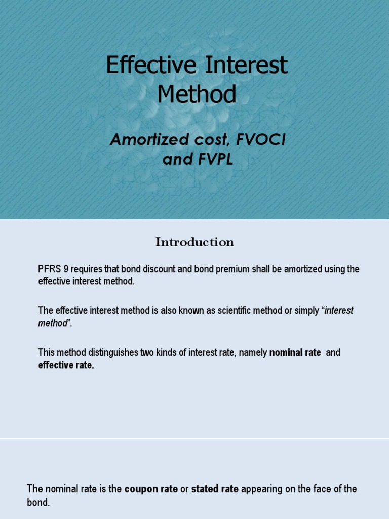 Chapter 20 - Effective Interest Method (Amortized Cost, FVOCI, FVPL) | PDF | Present Value ...