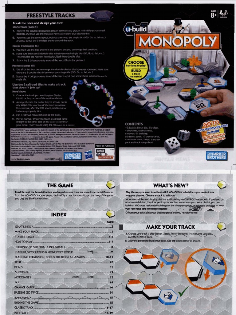 Monopoly U-Build Game Instructions | PDF