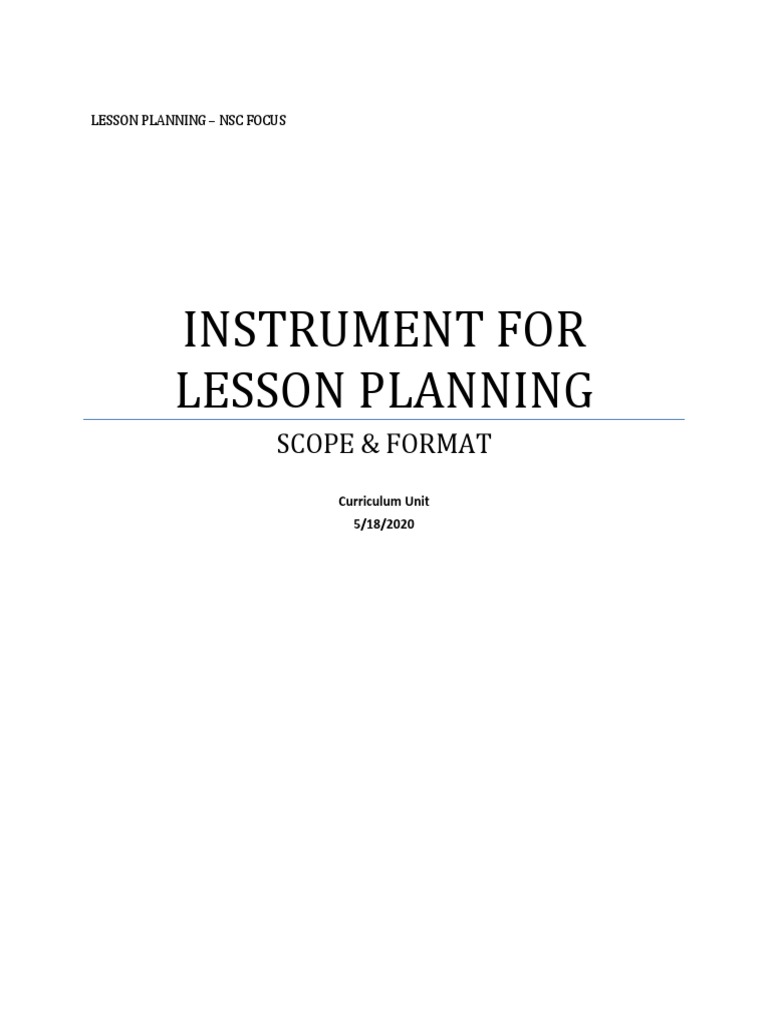 SUGGESTED 5E LESSON PLAN TEMPLATE - CHECKLIST | PDF