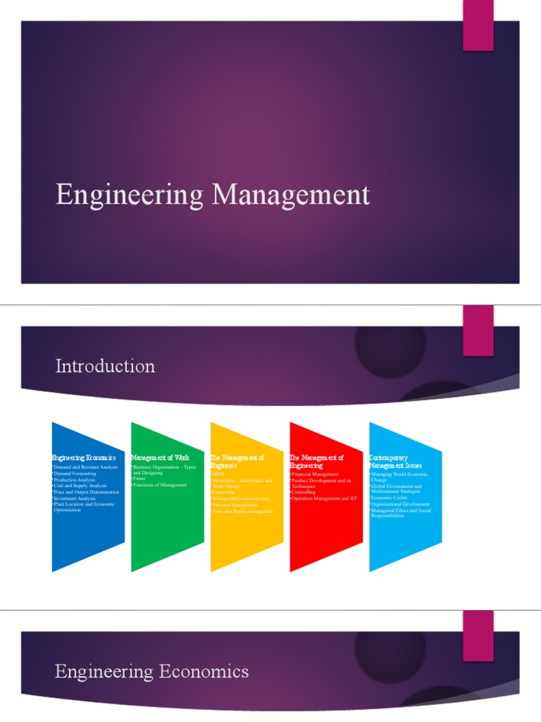 Unit 1 Engineering Management | PDF | Economics | Elasticity (Economics)