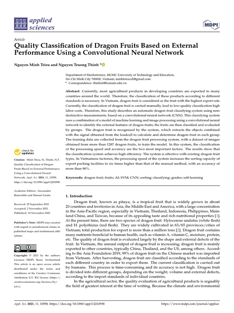3.quality Classification of Dragon Fruits Based On External Performance Using A Convolutional ...