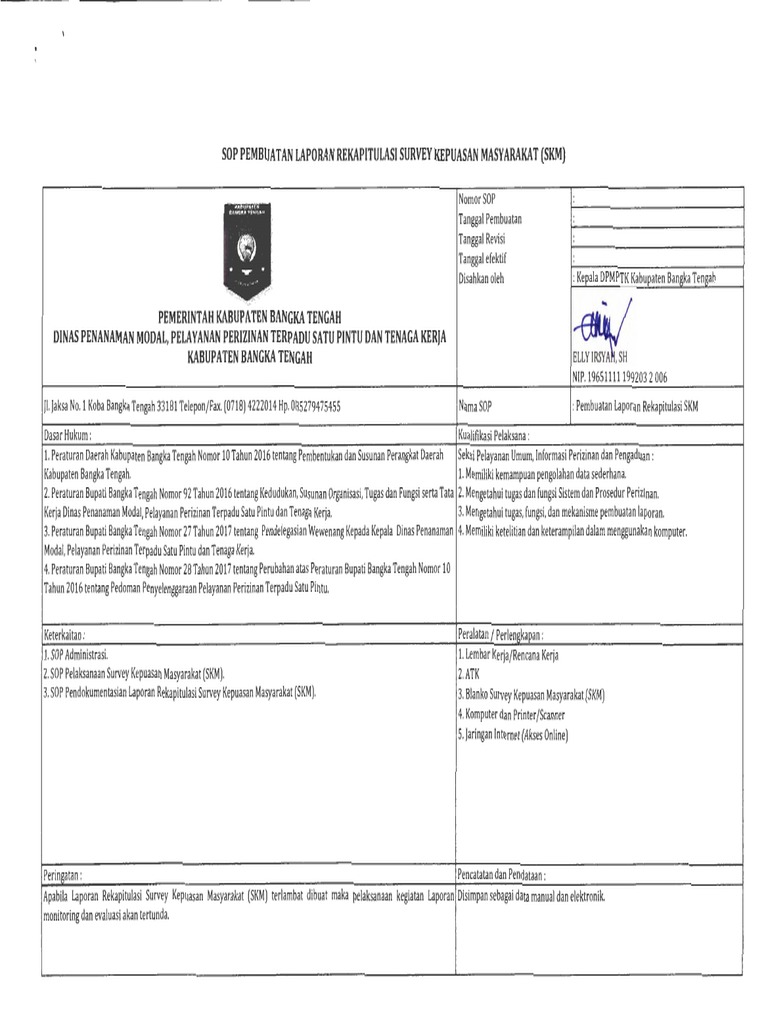 SOP Survey Kepuasan Masyarakat1 | PDF