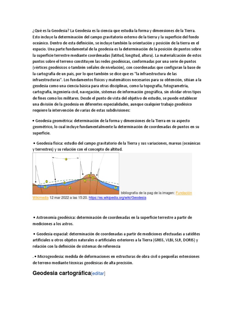 Qué Es La Geodesia | PDF | Geodesia | Datos geográficos e información