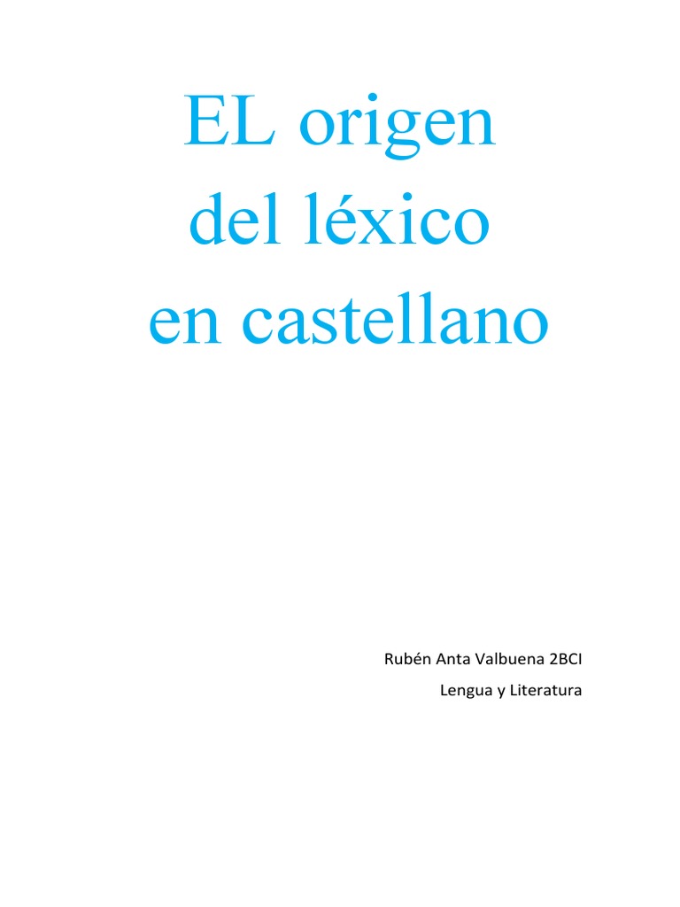 El Español en El Mundo | PDF | Lengua española | latín
