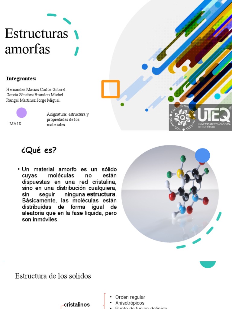 Estrucuturasamorfas | PDF | Sólido amorfo | Sólido