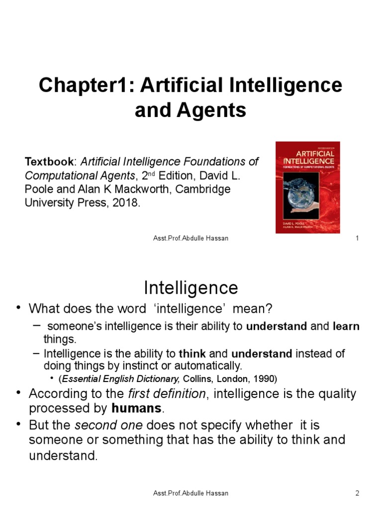 Chapter1: Artificial Intelligence and Agents | PDF | Time Complexity | Artificial Intelligence