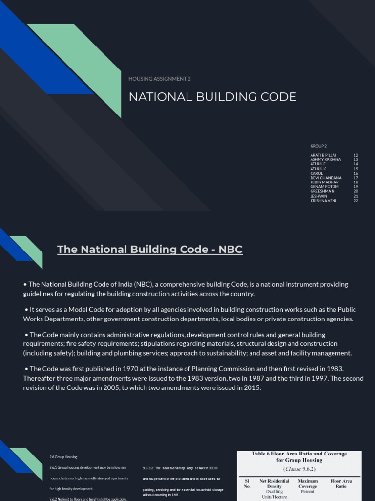 National Building Code Overview | PDF